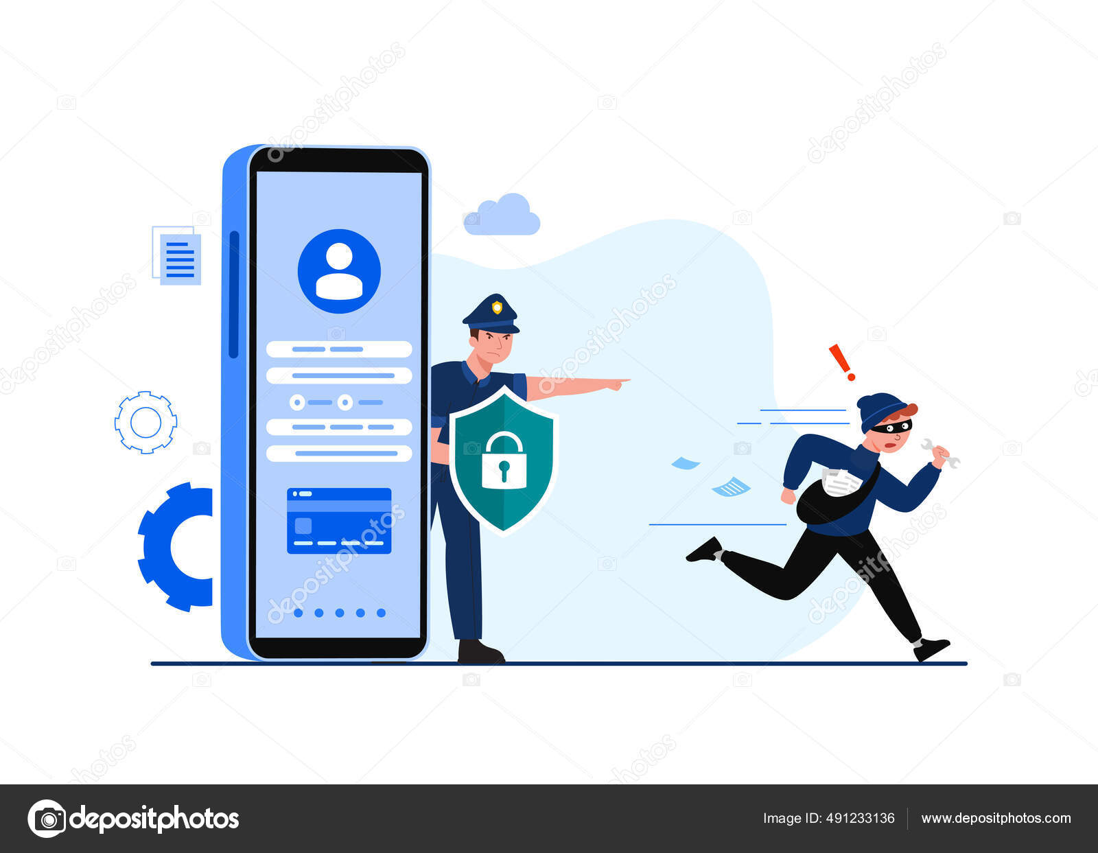 Global Data Security Personal Data Security Cyber Data Security Online Stock Vector by ©Jcomp ...