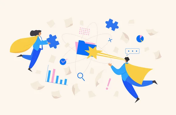 Girl Erasing Data Web Template Cartoon Style Screen Web Template Stock ...