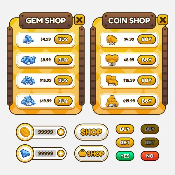 Set Game Menu Selection Rpg Adventure Game Including Menu Level Stock ...