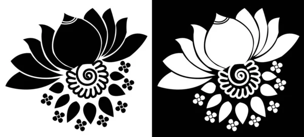 Stencil Lotus Flower Petal Pattern