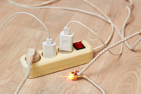 Extension cord fire Stock Photos, Royalty Free Extension cord fire ...