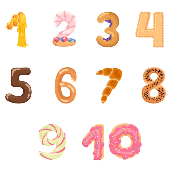 Numbers like sweets and buns seamless pattern — Stock Vector © Ksena ...