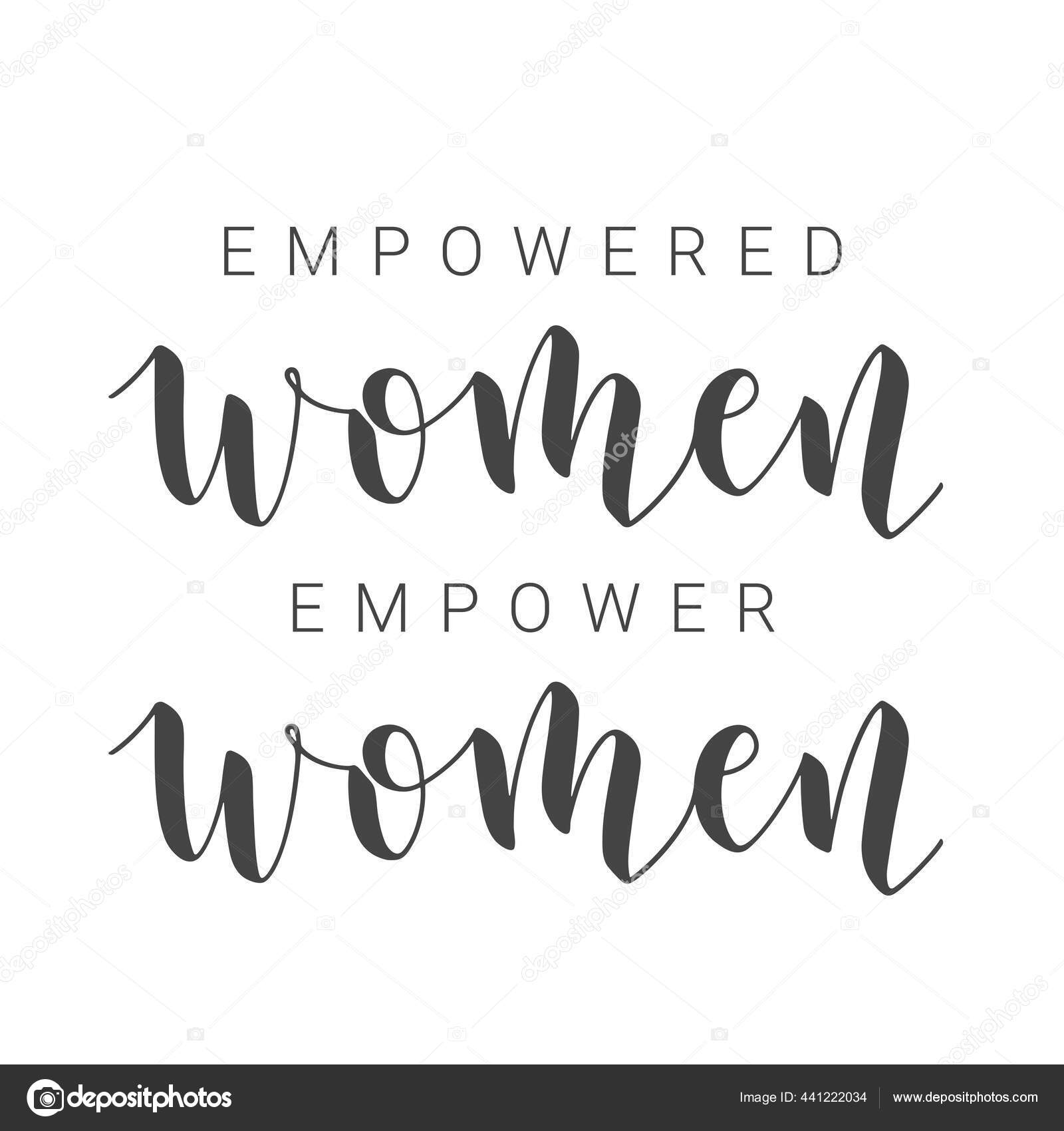 Vector Stock Illustration Letras Manuscritas Mujeres Empoderadas ...