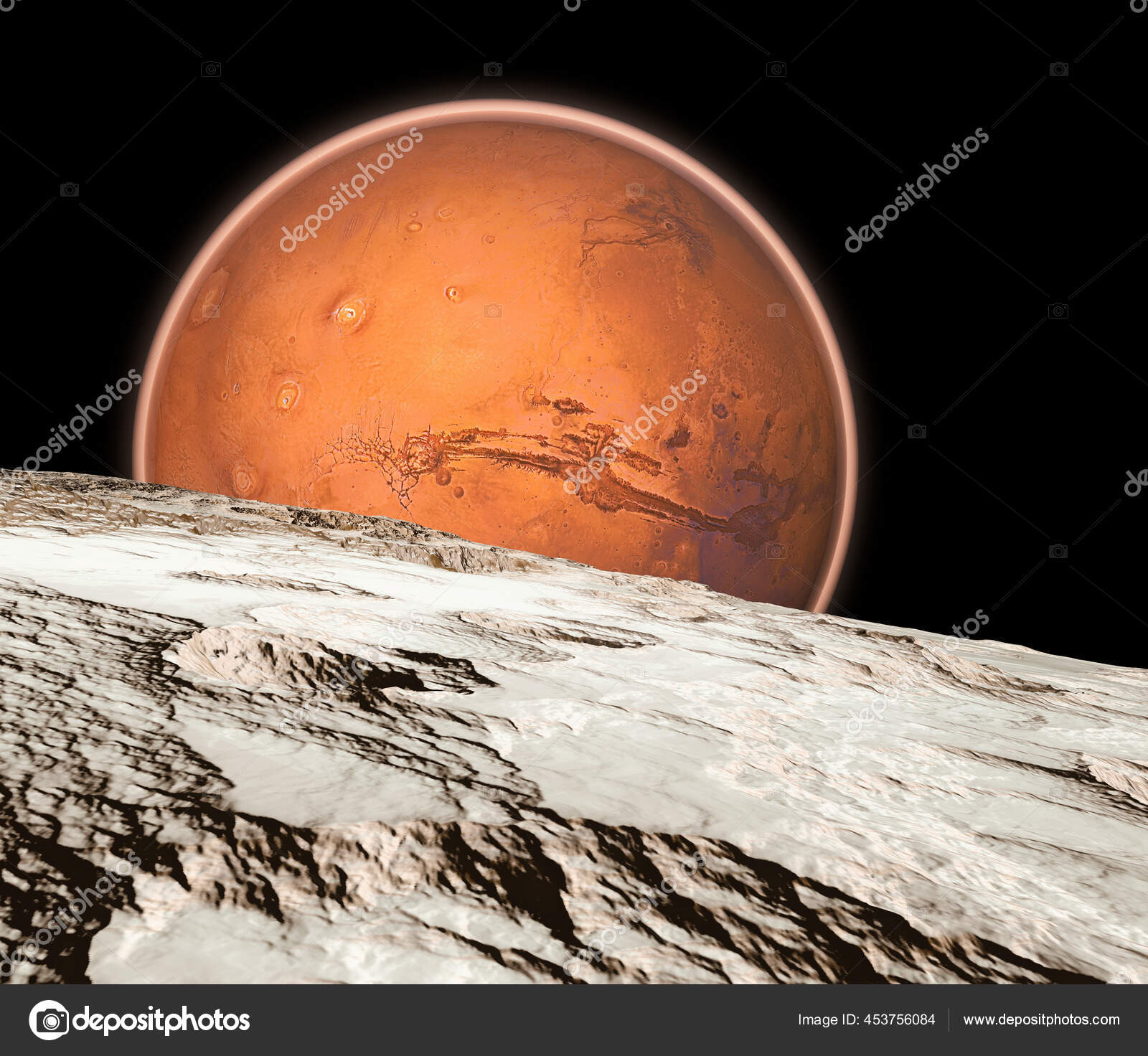 Mars And Its Two Moons