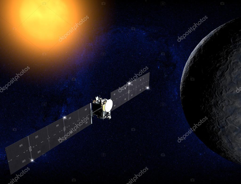 Ceres planet and Dawn probe. Stock Photo by ©vampy1 66345197