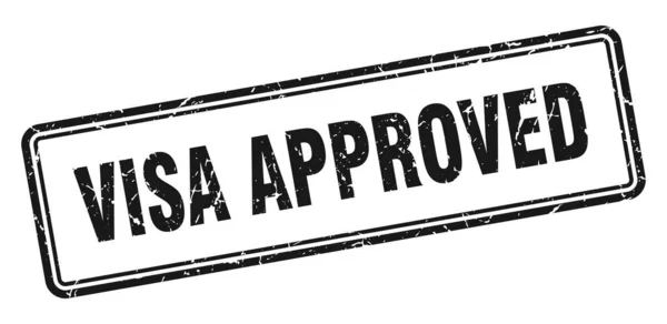 Visa Approved Sticker Visa Approved Rectangular Label Isolated White ...