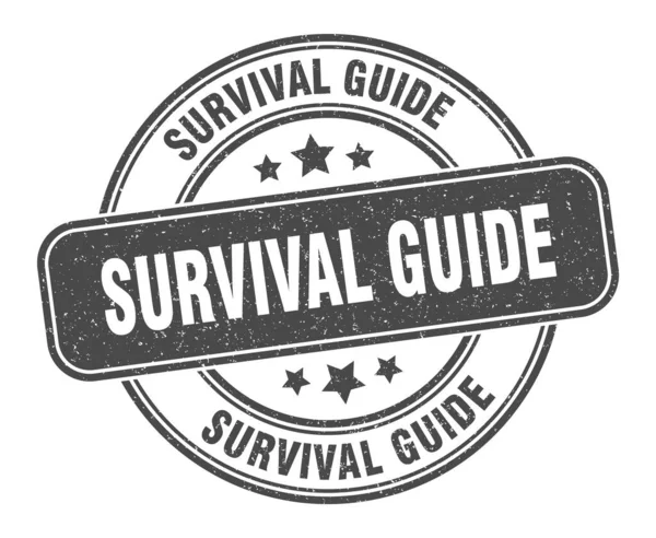 Survival Guide Sign Isolated Sticker Ribbon Tag Stock Vector by ...