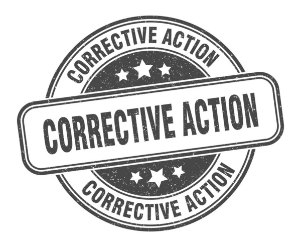 Corrective Action Sticker Corrective Action Rectangular Label Isolated ...