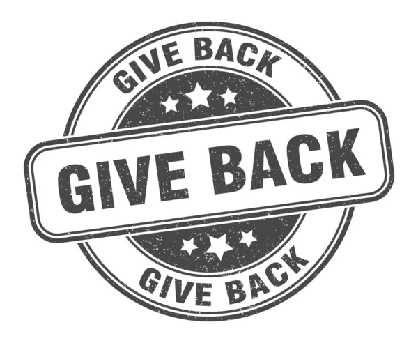 Give Back Stamp Give Back Sign Label Transparent Background Stock ...