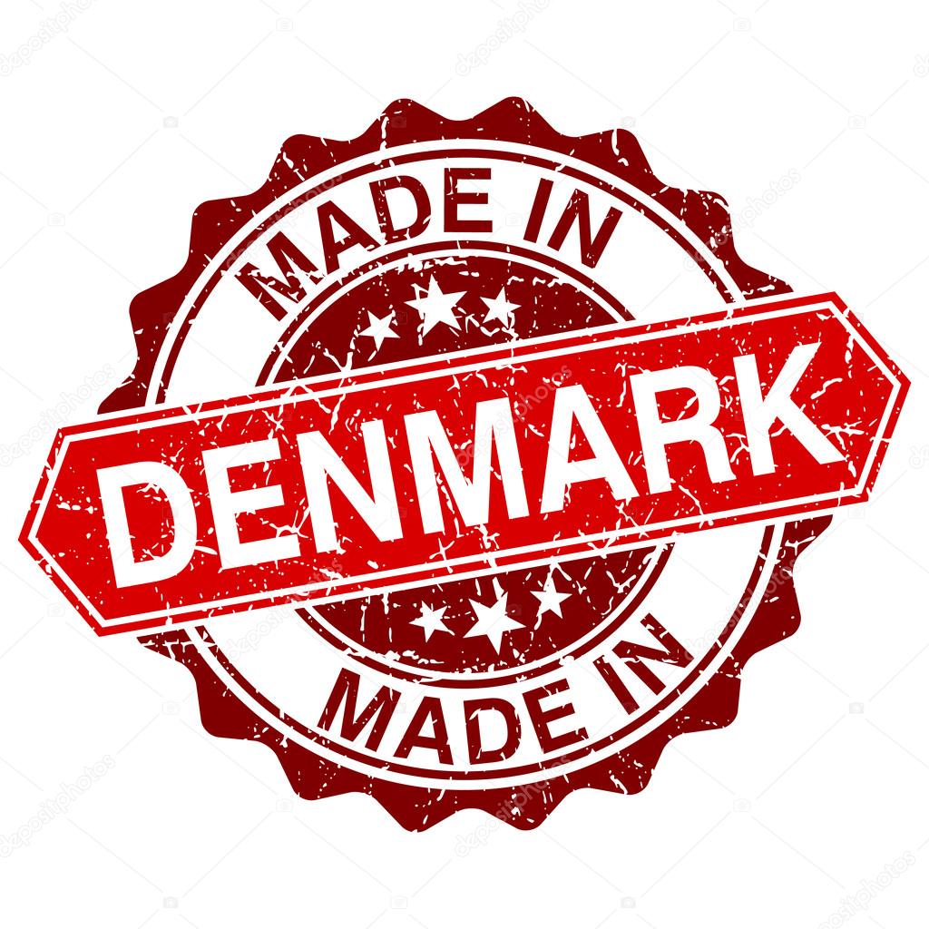 Made in Denmark red stamp isolated on white background Stock Vector ...