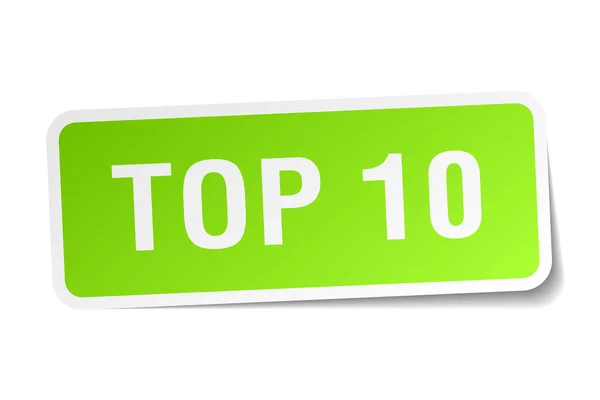 Top 10 sticker. top 10 square isolated sign. top 10 Stock Vector by ...