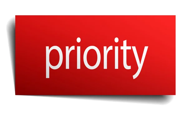 Priority Sticker Priority Rectangular Label Isolated White Background ...