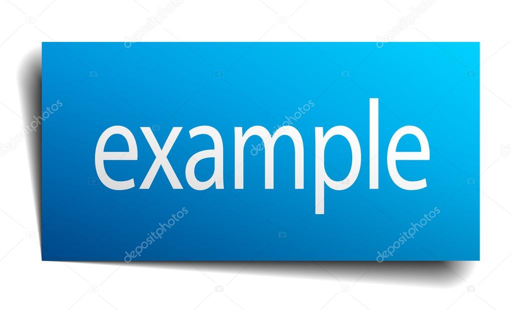 Example blue paper sign on white background Stock Vector by ©Aquir014b ...