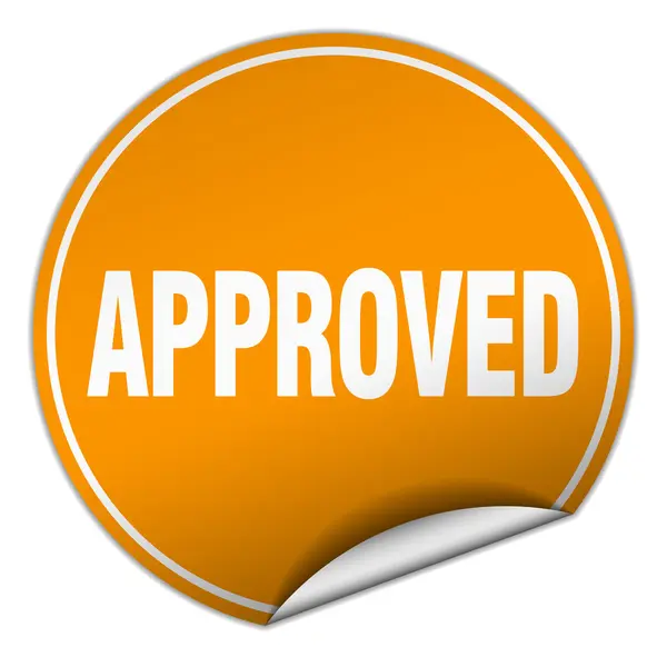 Approved Sticker Approved Rectangular Label Isolated White Background ...