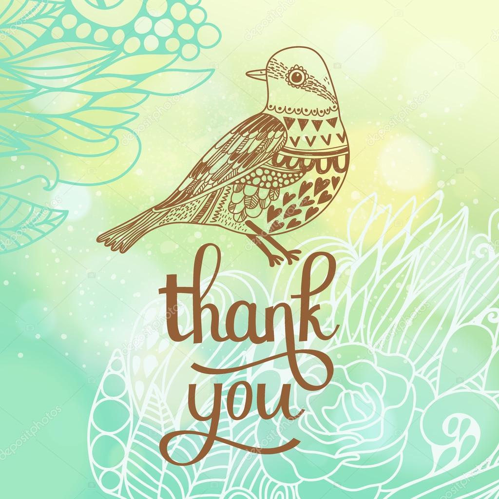Bright thank you concept card Stock Vector Image by ©smilewithjul #75025595