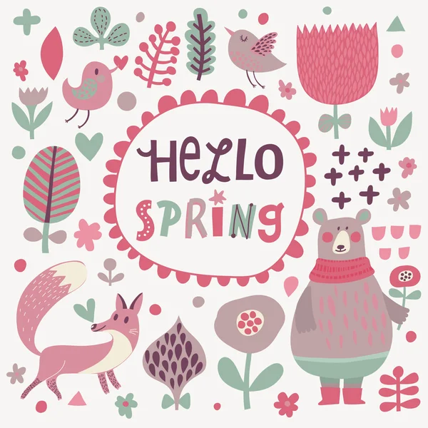 Spring cartoon Vector Art Stock Images | Depositphotos