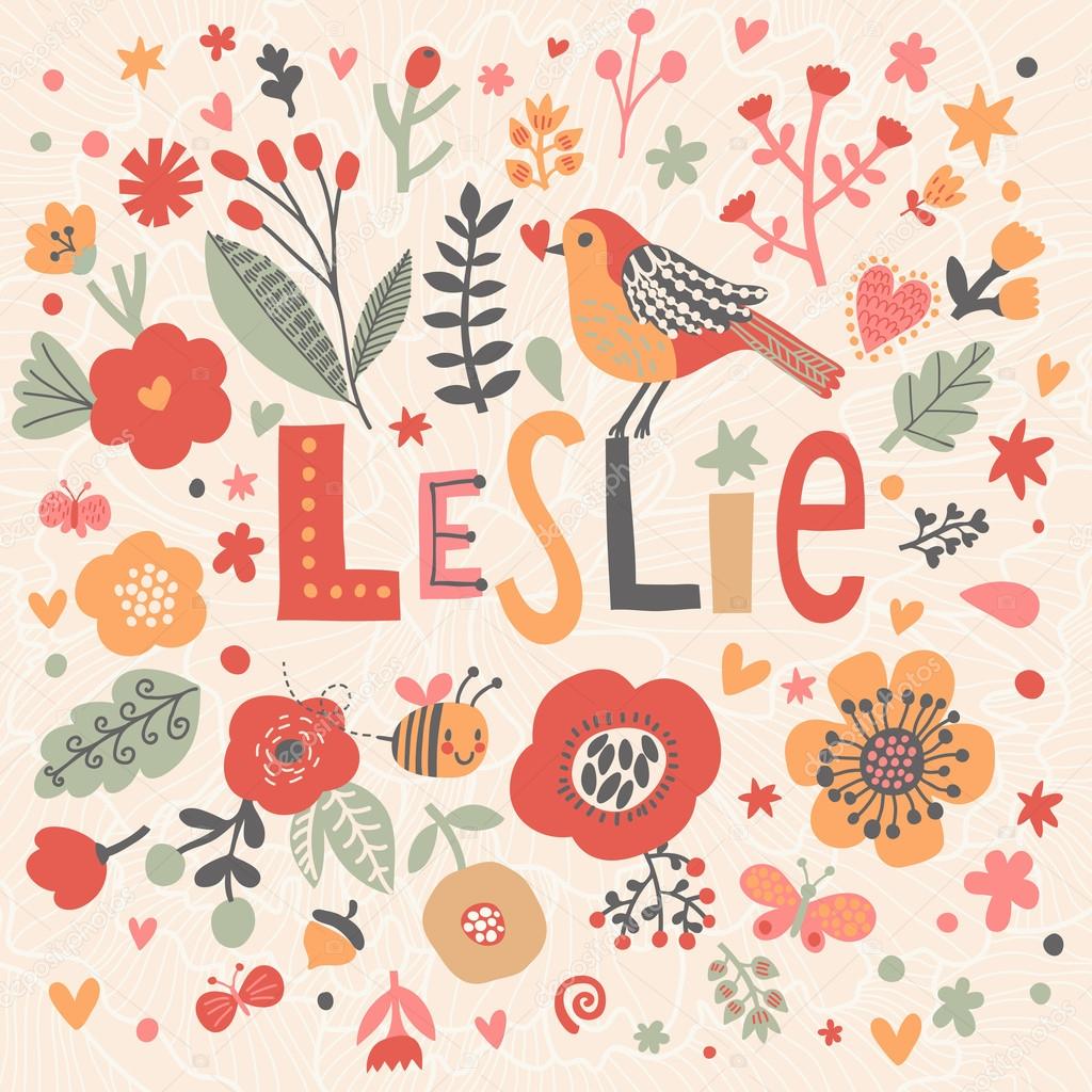 Leslie Name Design