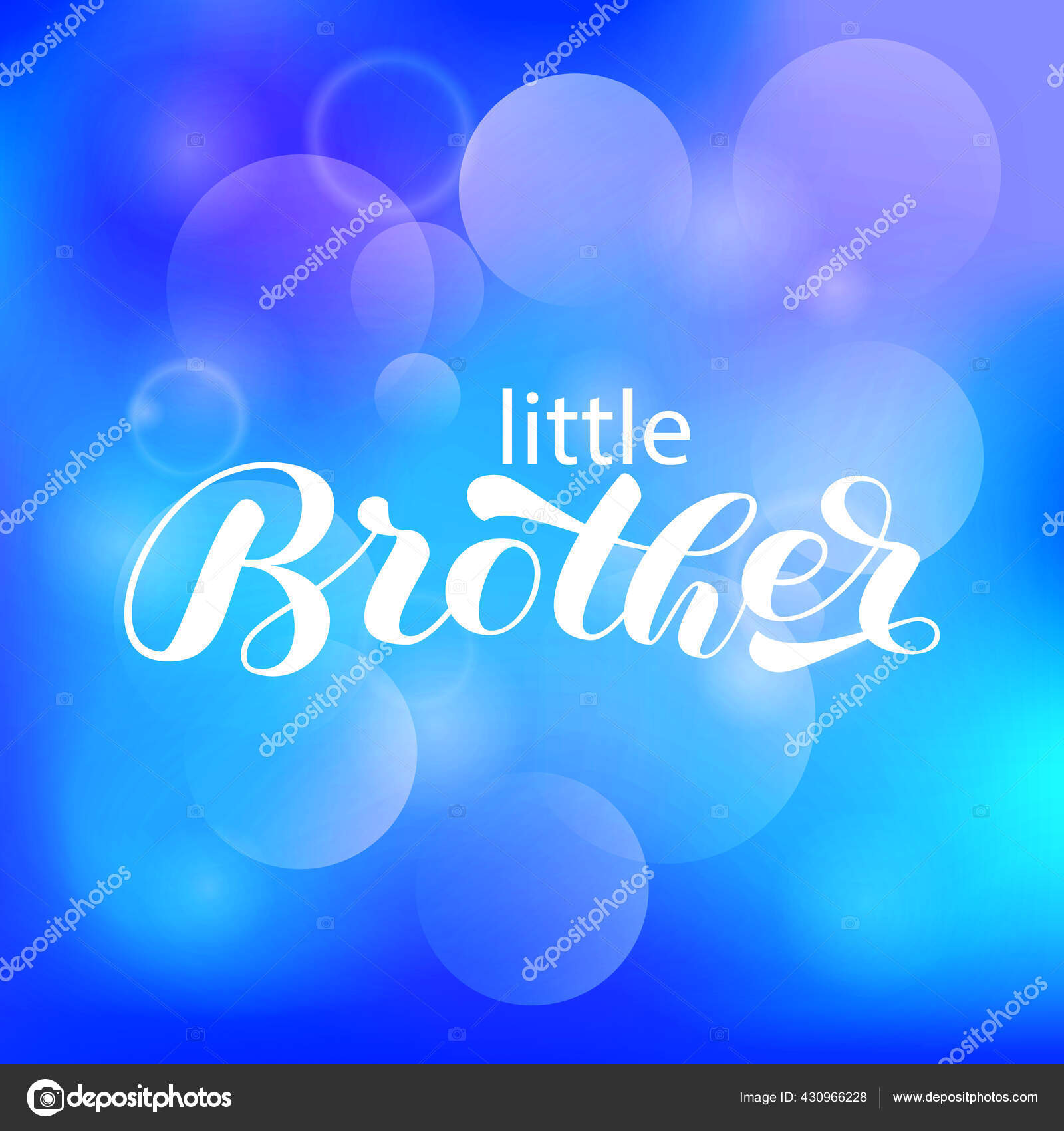 Pincel Hermano Pequeño Palabra Para Banner Cartel Ilustración Stock ...