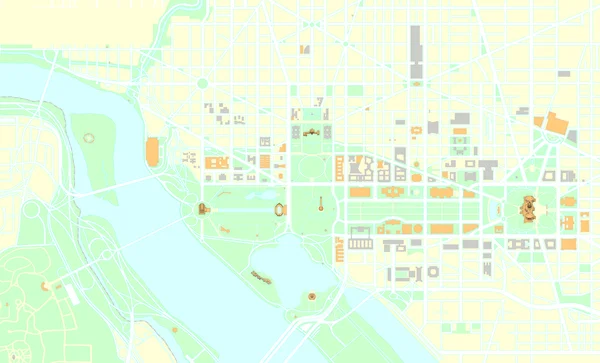 Washington dc map Vector Art Stock Images | Depositphotos