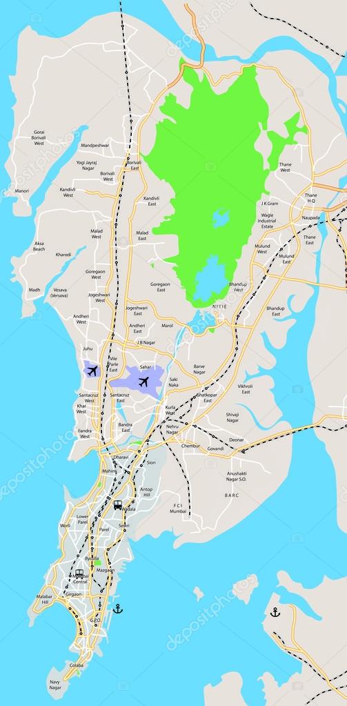Mumbai vector map Stock Vector Image by ©nicolarenna4 #95699998