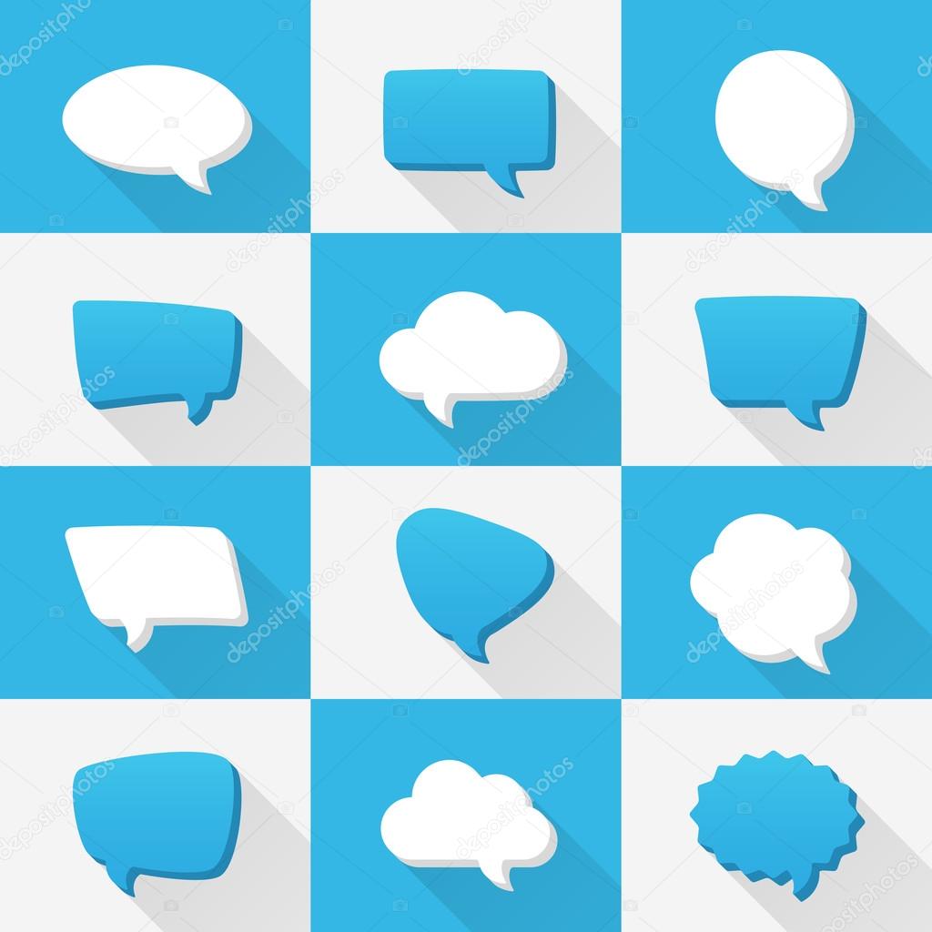 Flat style text bubbles Stock Vector Image by ©exopixel #54781399