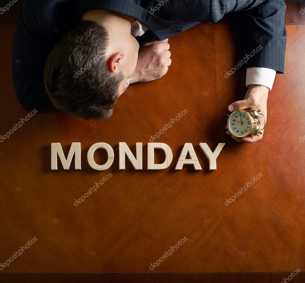 Word Monday and devastated man composition Stock Photo by ©exopixel ...