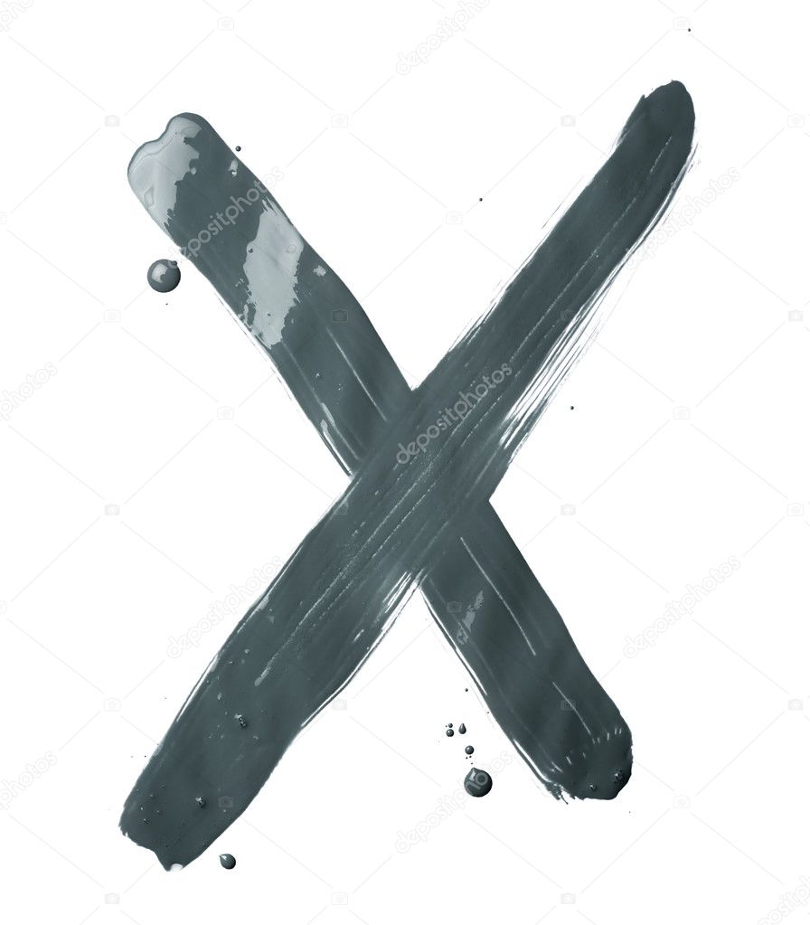 Letter X made with the paint strokes — Stock Photo © exopixel #65903027