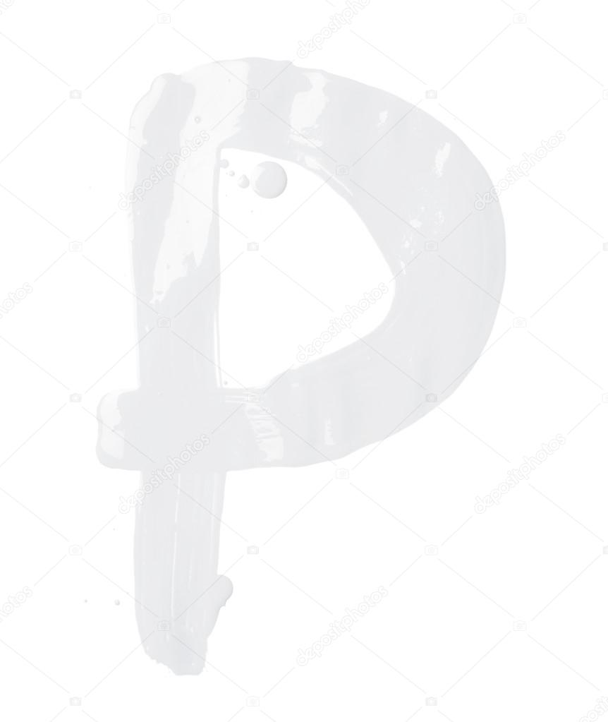 Letter P made with the paint strokes — Stock Photo © exopixel #65958135