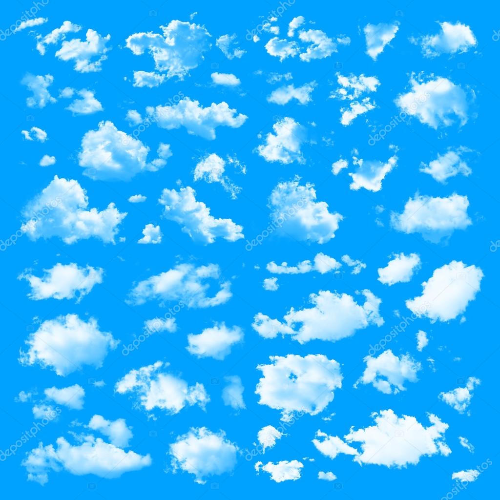 Set of multiple clouds — Stock Photo © exopixel #72336063