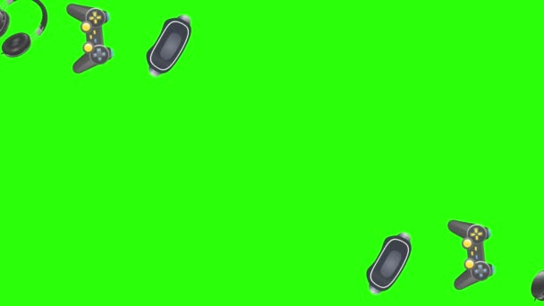 Gaming Gagets Animation Chroma Key Graphic Source Elements — Stock ...