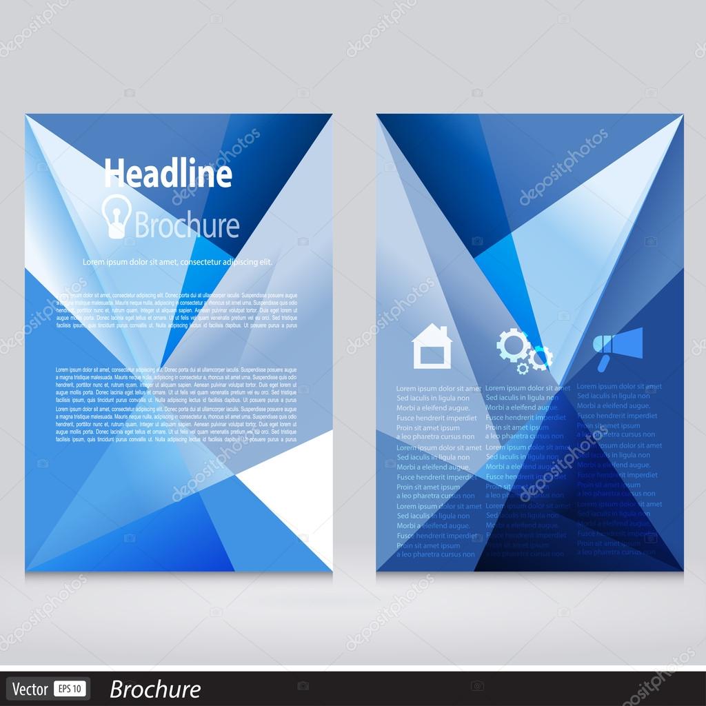 Abstract Triangle Brochure. Flyer Design Vector Template in A4 Size ...