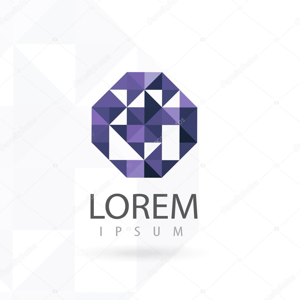 Hexagon logo design, letter G. Triangle vector icon. Creative geometric ...