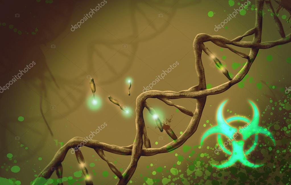 Toxic Microscopic DNA Strands. — Stock Photo © crystaleyemedia #118321082