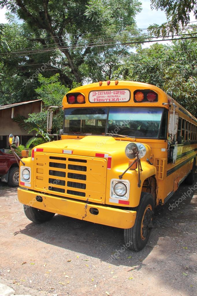 Public bus to Copan Ruinas, Honduras, where the famous Mayan ar — Stock ...