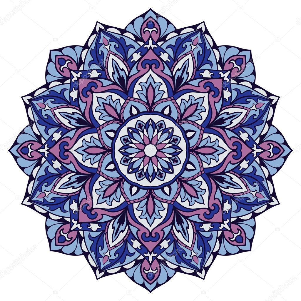 Mandala Ka Morado Y Azul 4 Mandalas En Varios Colores. Mandala. Aum