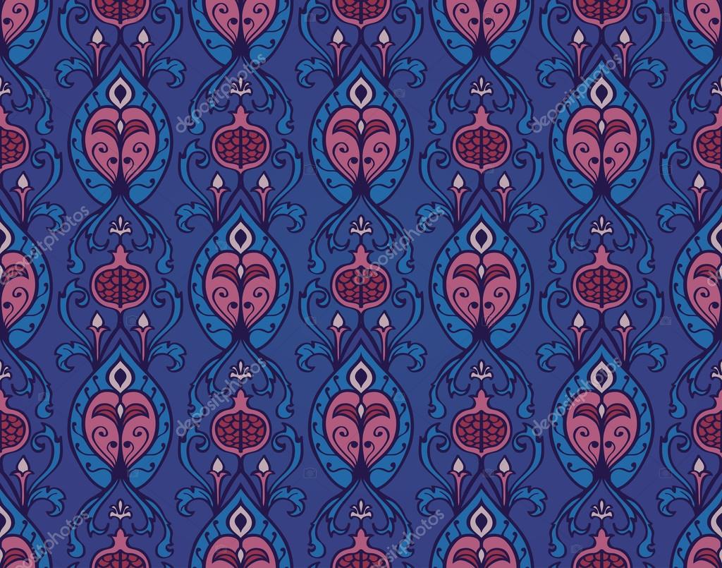 Old-fashioned blue wallpaper. Stock Vector Image by ©matorinni #94356780