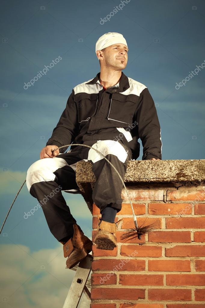 Good chimney sweep man Stock Photo by ©Couperfield 73982087