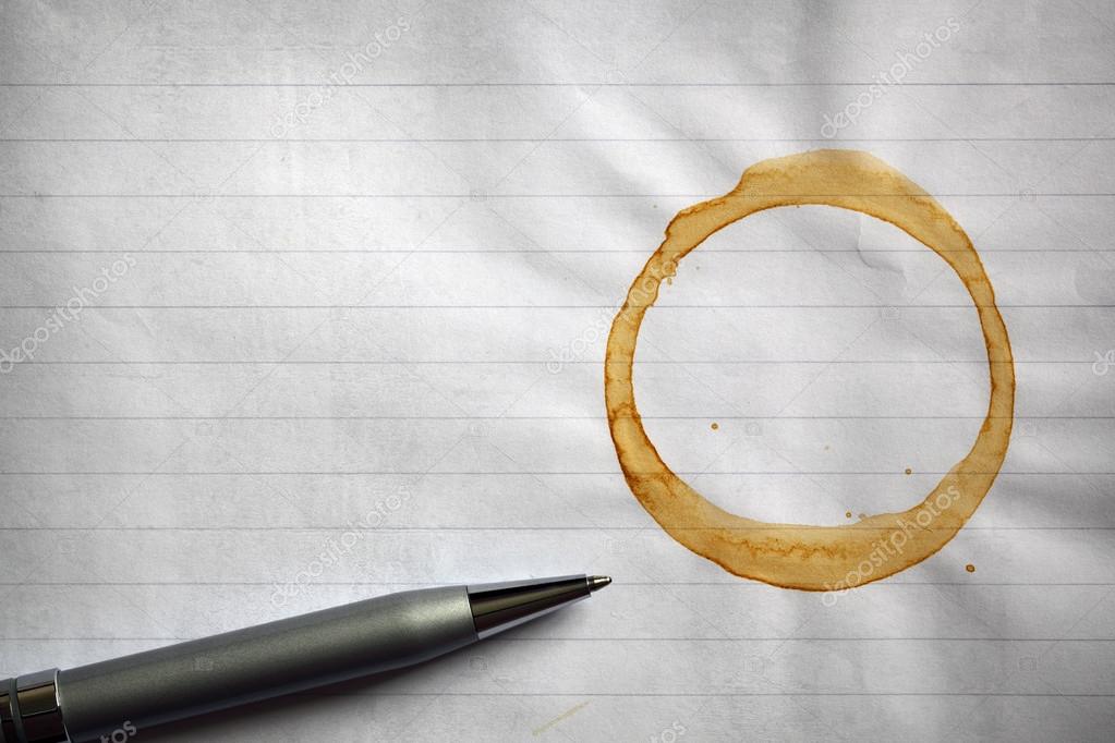 Coffee Stained Lined Paper Vintage Lined Scrapbook Paper: Antique