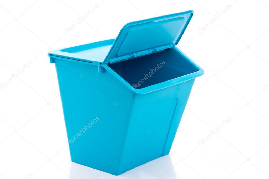 Blue storage box on white background isolated — Stock Photo ...
