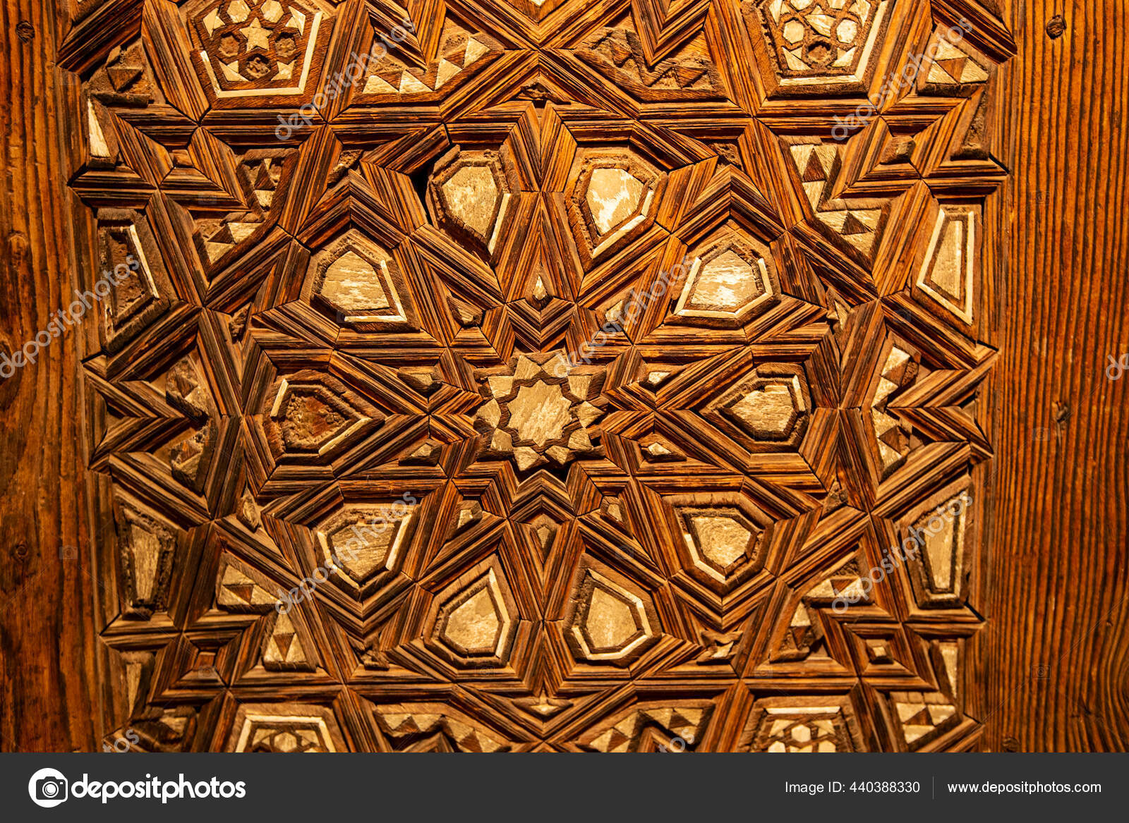 Cairo Egypt October 2020 Beautiful Islamic Mosaic Pattern Close Museum ...