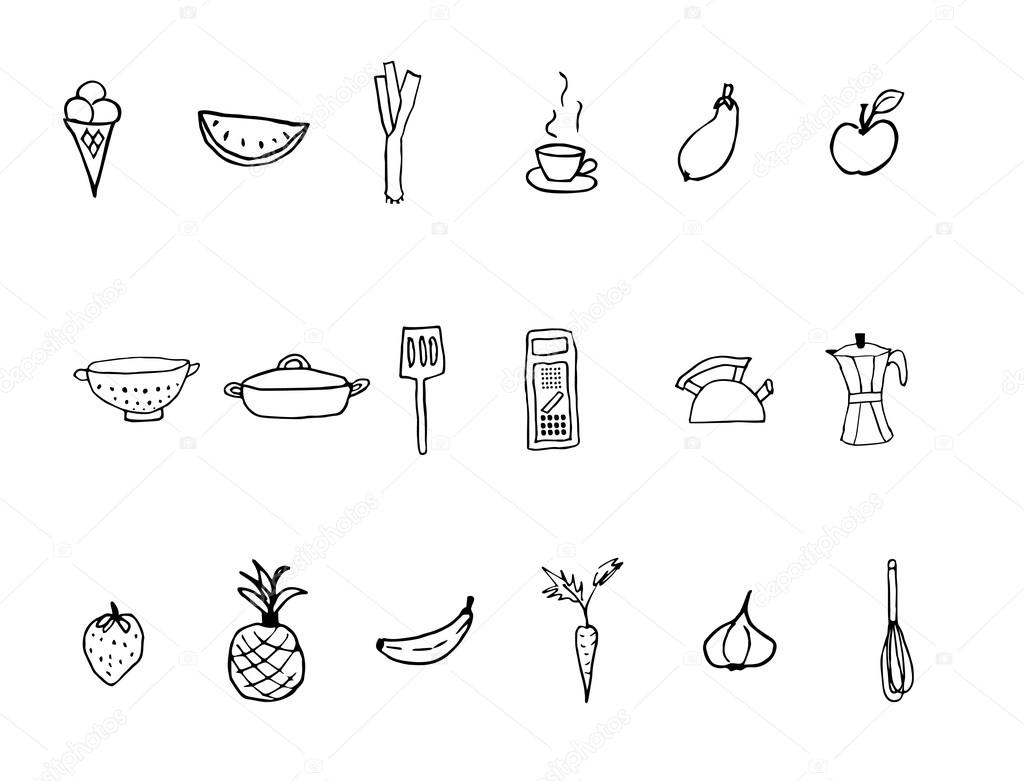Kitchen droodles Stock Vector by ©Bwise 59516461