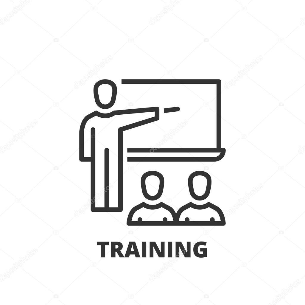 Line icon. training Stock Vector Image by ©spiral_media #108568550
