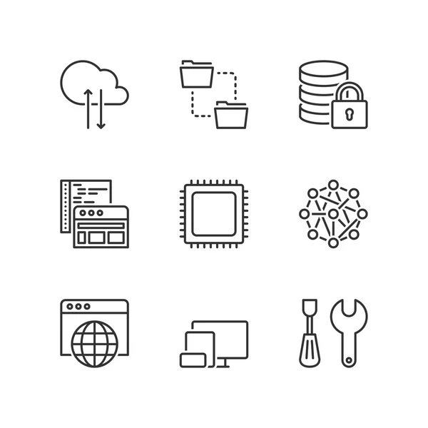 Technology symbols | Computer and technology symbols — Stock Vector ...