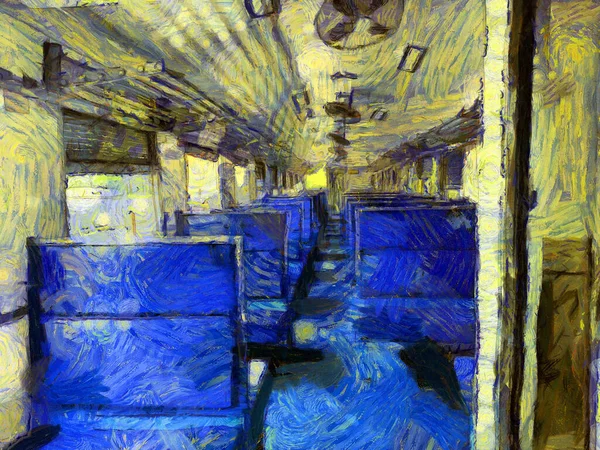 Diesel Trains Thai Trains Parked Train Station Illustrations Creates ...