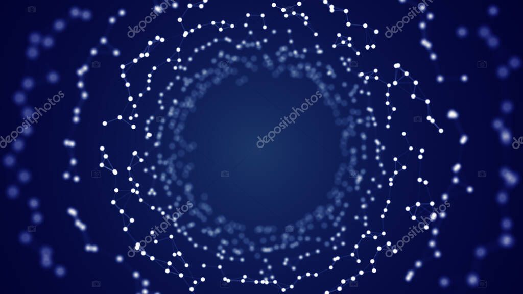 representación 3d de ondas de color azul digital plexo abstracto con ...