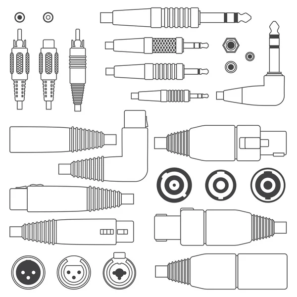 Audio connectors Vector Art Stock Images | Depositphotos