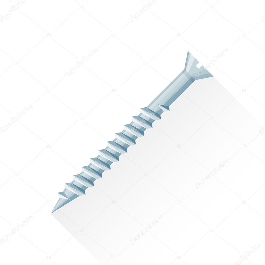 Vector flat metal screw illustration ico Stock Vector Image by ©TRIKONA ...