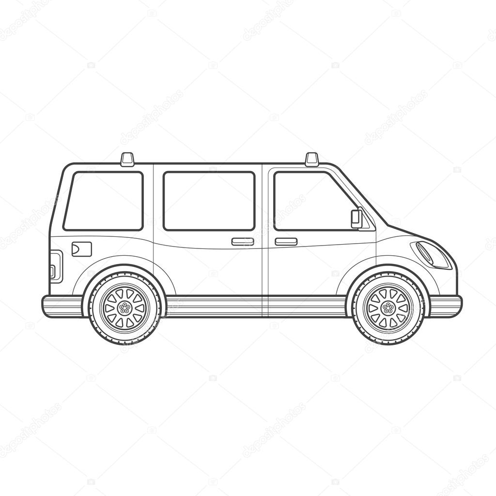 Minivan Outline