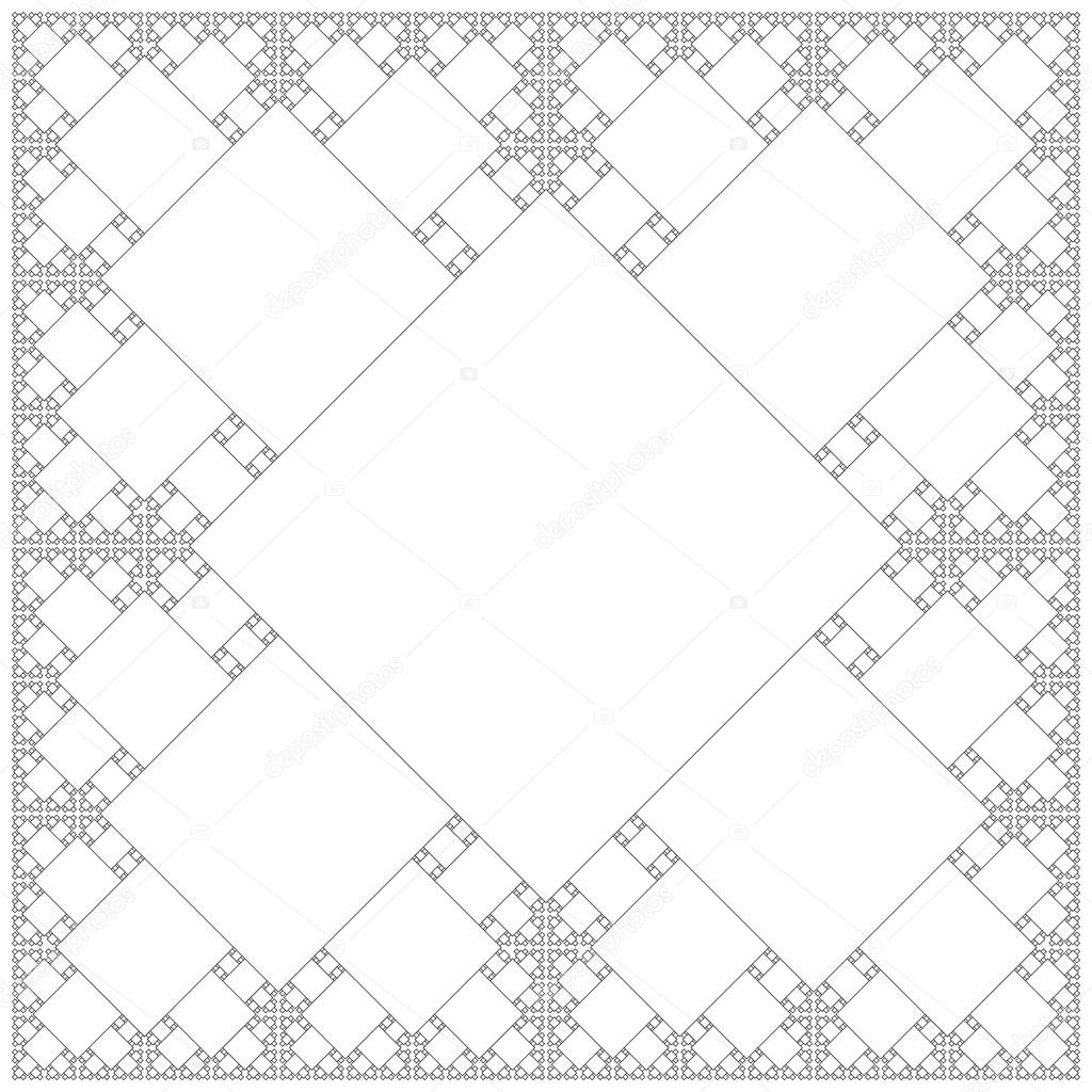 Square sacral geometry fractal structure backgroun — Stock Vector ...