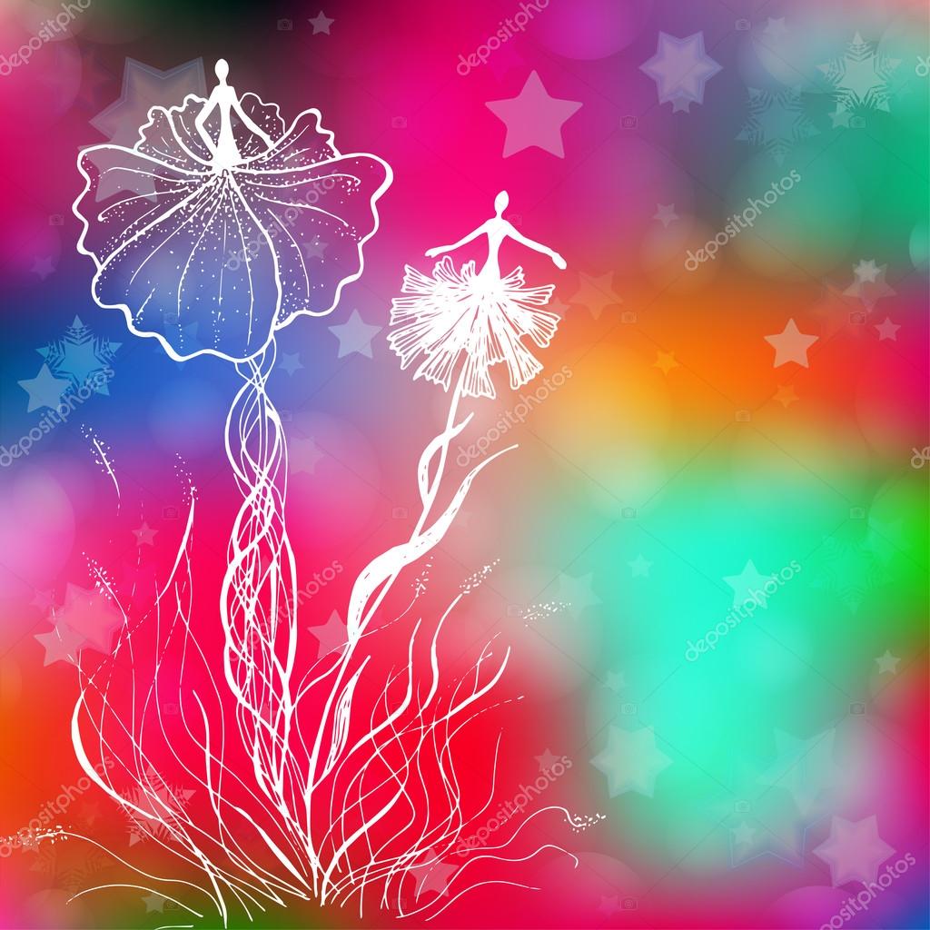 Decorative card with fairies Stock Vector Image by ©nightlyviolet #76783941